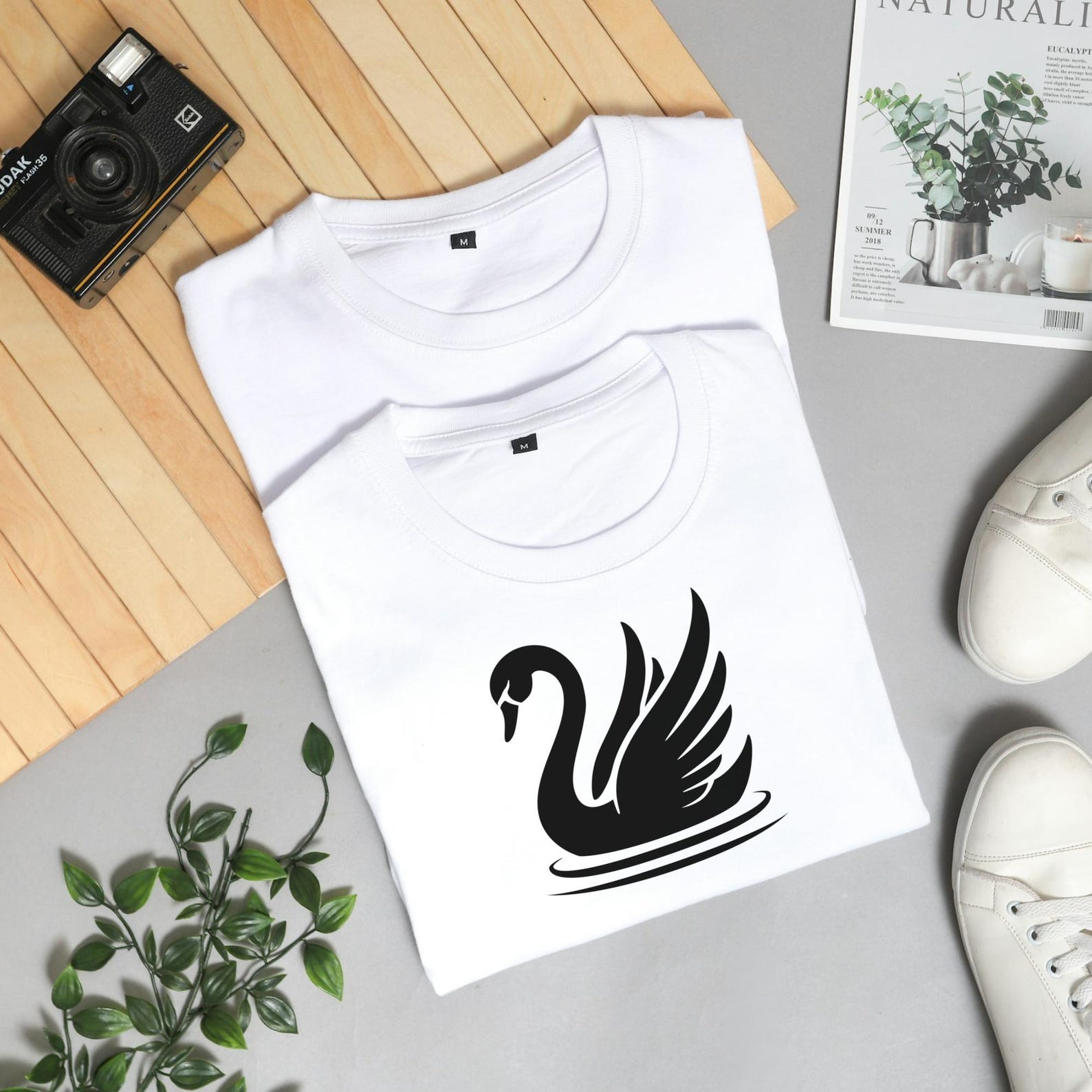 Swan SVG, Black Swan PNG, Elegant Swan Art Printable, Minimalist Swan ...