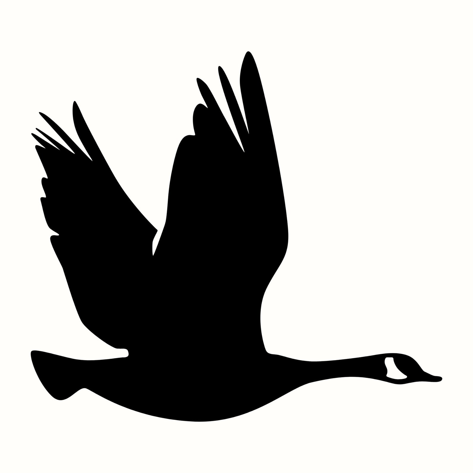 Flying Goose SVG, Bird Silhouette PNG, Wildlife Clipart, Ornithology ...