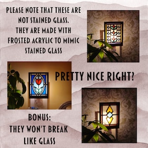 Little Stained Glass Window Night Light, Unique Home Decor, Kitchen and ...