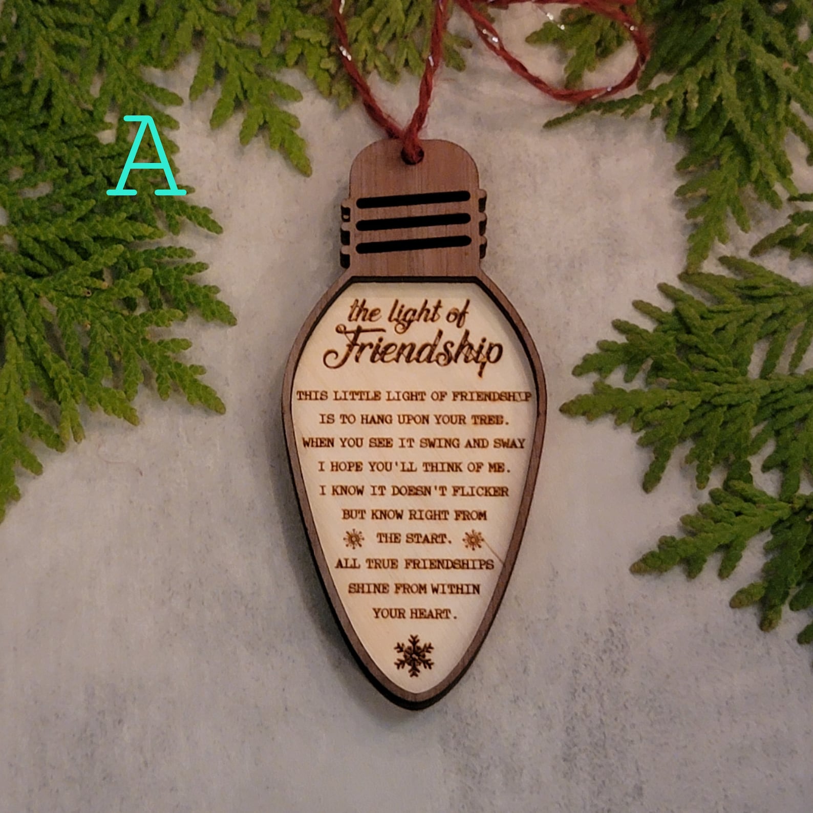 Wooden Friendship Ornament Laser Cut Laser Engraved - Etsy