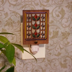 Stained Glass Window Night Light, Unique Home Decor, Kitchen and ...