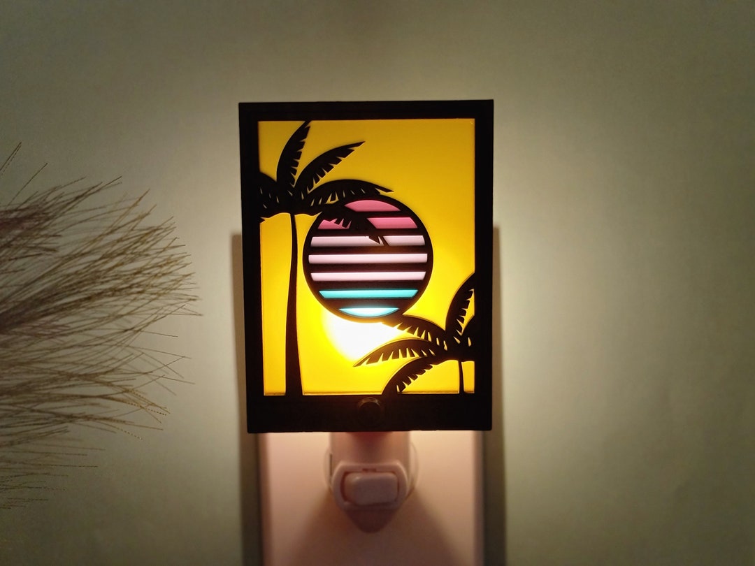 Synthwave Decor Night Light, Beach Vibes, 80s 90s Aesthetic, Dreamwave ...