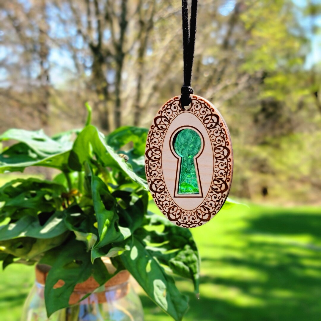 Keyhole Suncatcher, Aqua Blue Stained Glass, Window Charms, Unique ...