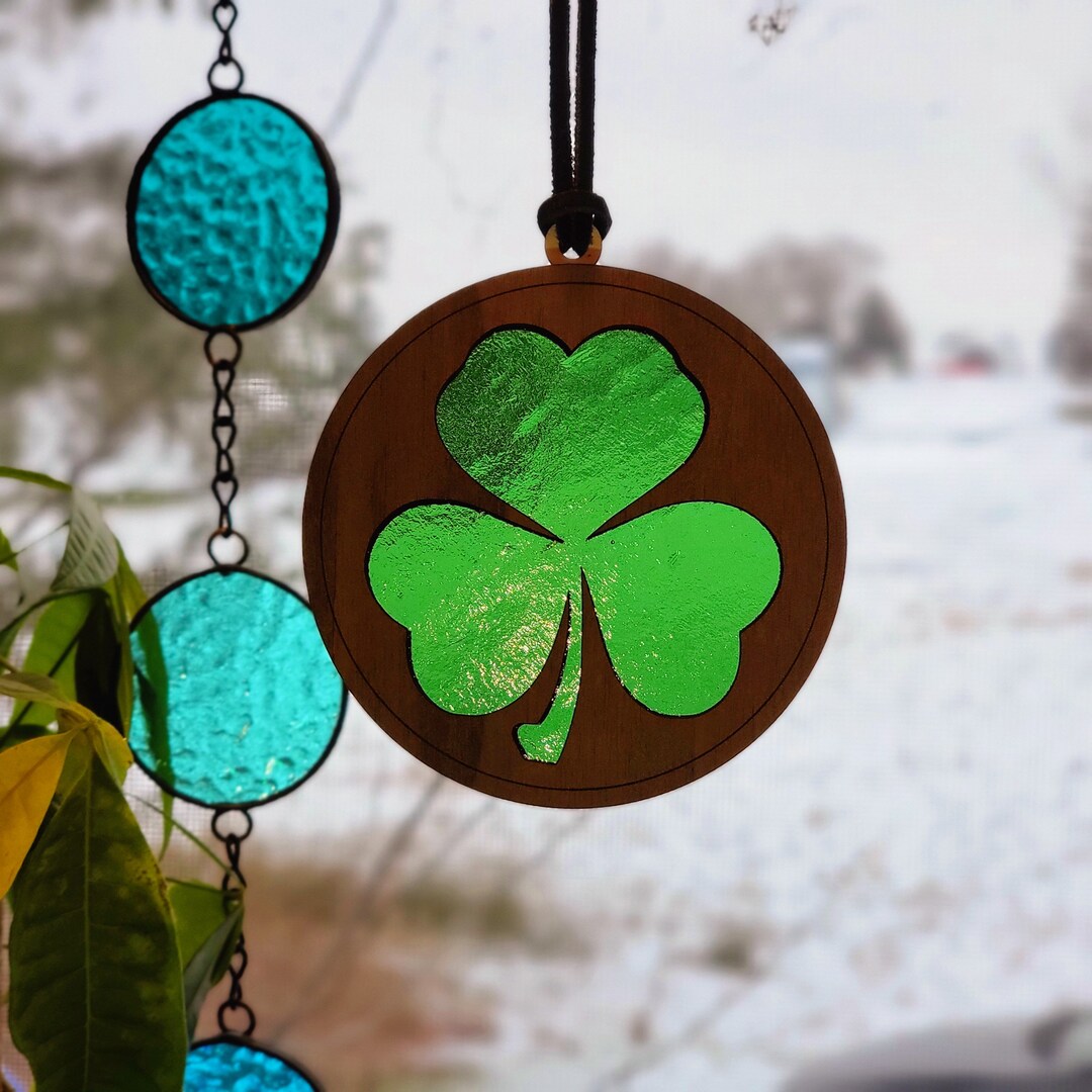 Stained Glass Shamrock Suncatchers, Saint Patrick's Day Decorations ...
