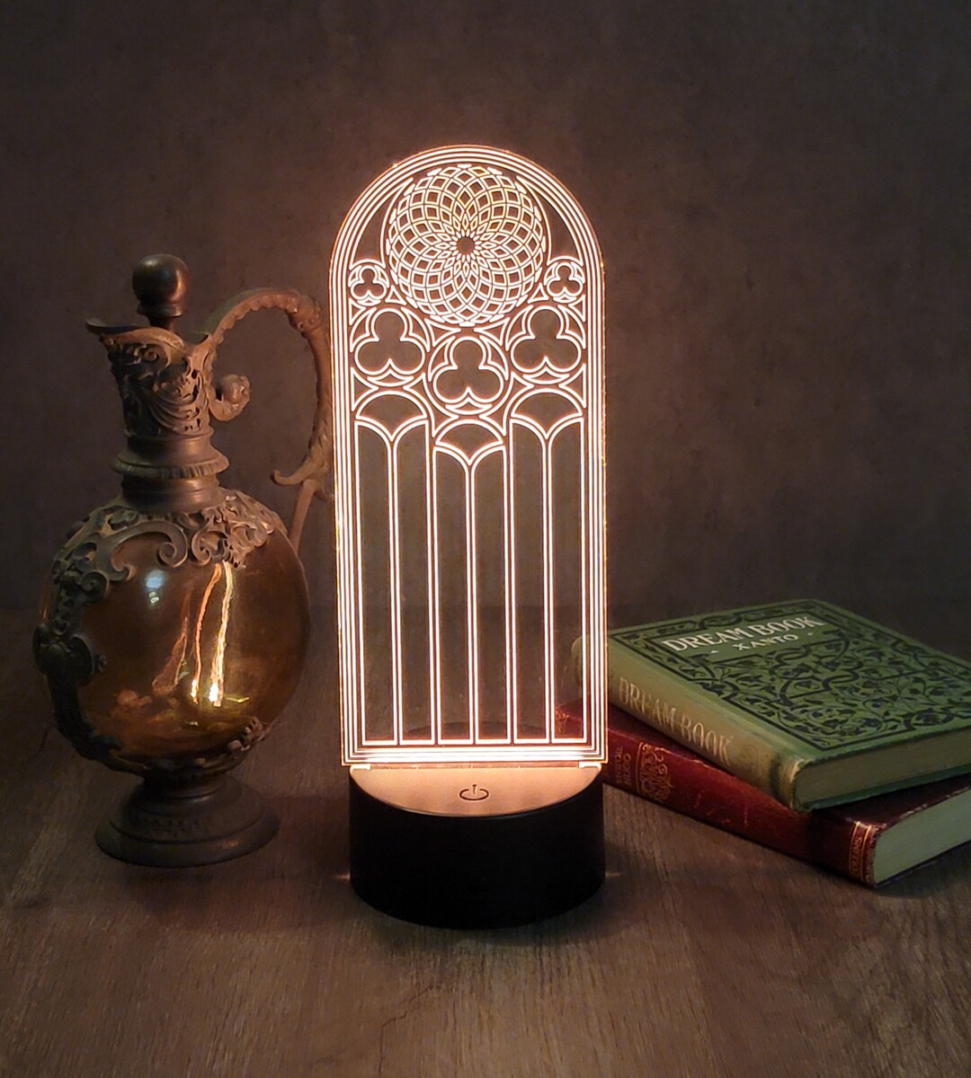 Gothic Cathedral Window Night Light Church Window Light up Sign Desk ...