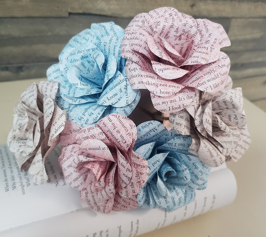 Bookpage Paper Roses Made With Your Favorite Book Bouquet of 6 Bookpage ...