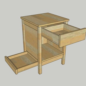 Secret Drawer Bedside Table Plans - Etsy