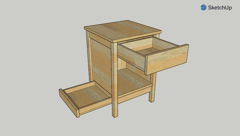 Secret Drawer Bedside Table Plans - Etsy