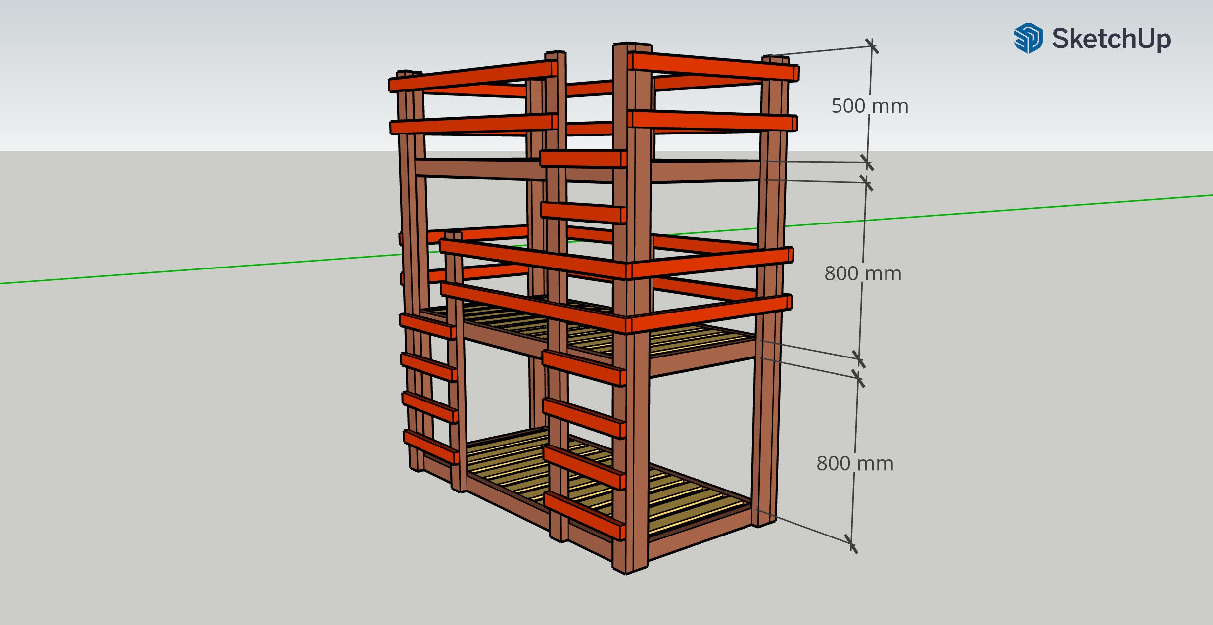 Triple Bunk Bed Plans and Instructions (easy) - Etsy