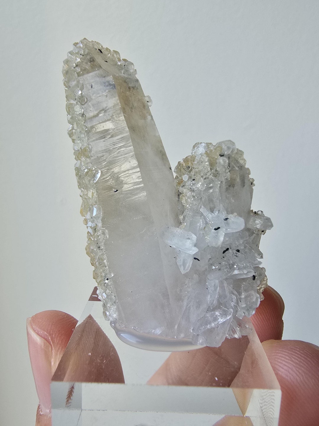 Rare Apophyllite on Quartz Cluster - From Hubei - Etsy