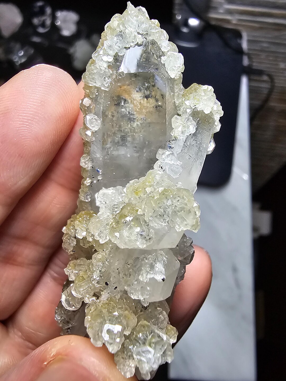 Rare Apophyllite on Quartz Cluster - From Hubei - Etsy