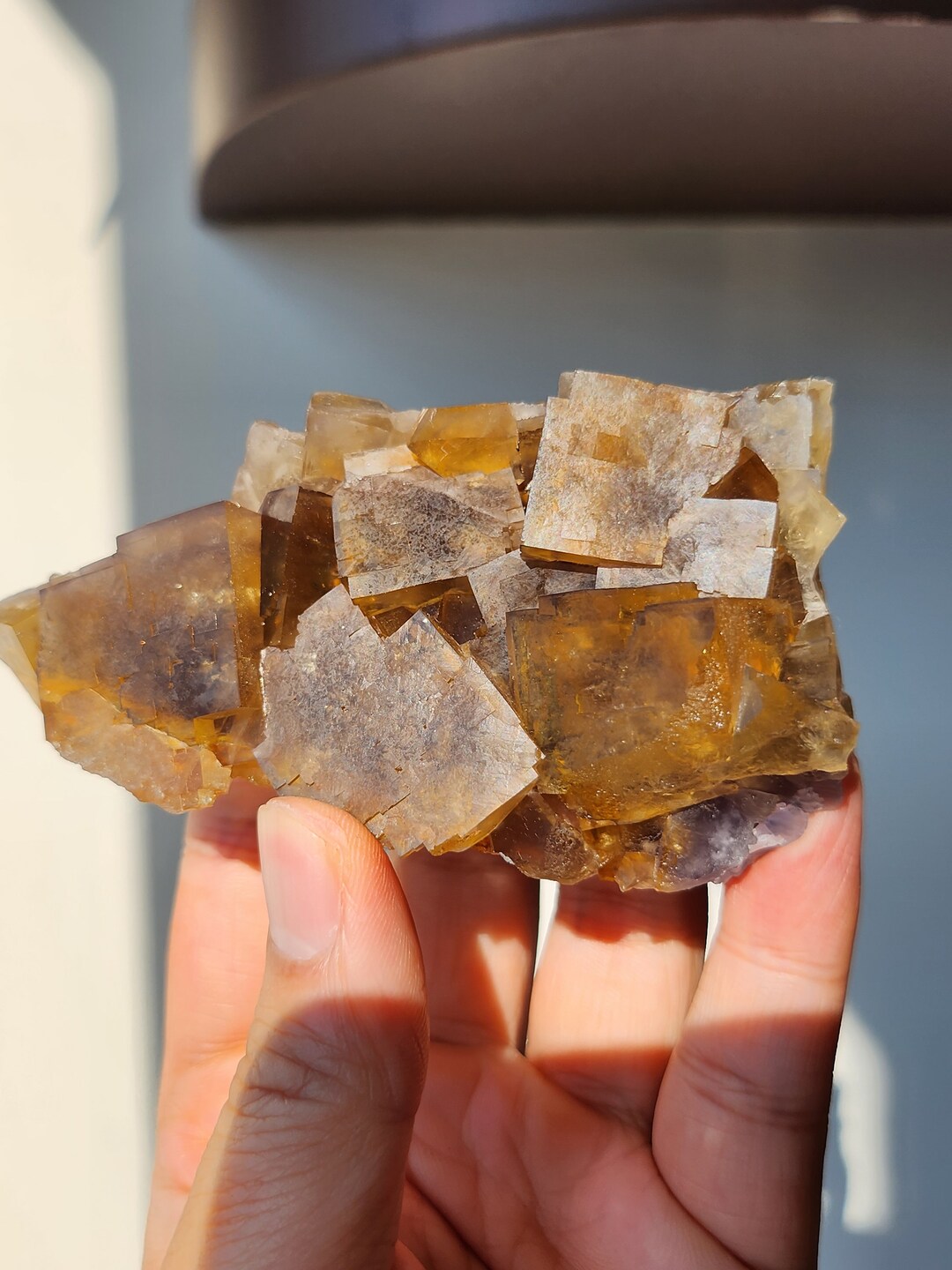 Yellow Cubic Fluorite Specimen W/ Inclusions, Phantoms From Beijing - Etsy