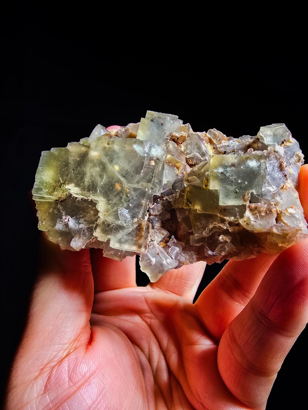 Closed Mine - Pale Yellow and Green Cubic Fluorite Specimen - From ...
