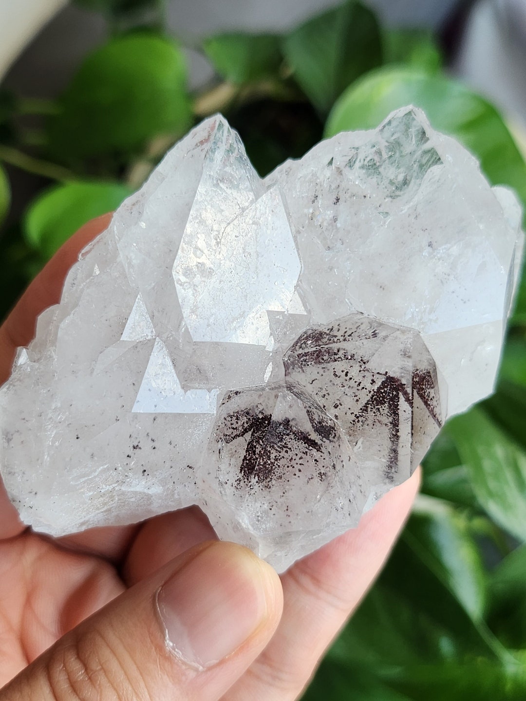 Goethite Phantom Elestial Quartz Cluster From Sichuan - Etsy