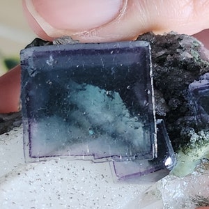 Bi-color Perfect Cubic Fluorite W/ Pyrite Covered Surface, Quartz ...