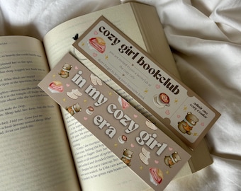 Cozy Girl Bookclub Bookmark Bookmarks Fall Bookmark Cozy Vibes Books ...