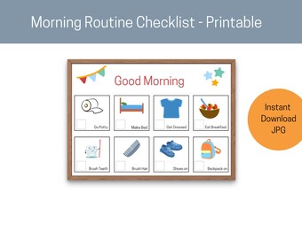 Morning Routine Checklist *printable* - Etsy