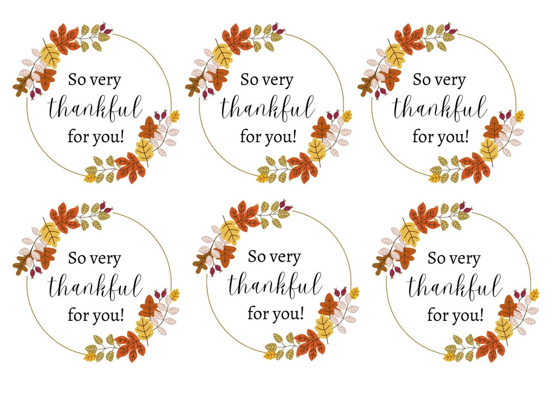 Gift Tags - Thanksgiving - Digital Download, Teacher Family Friend Gift ...