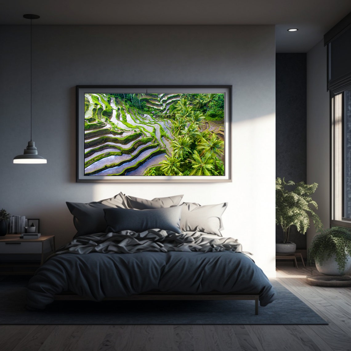 Rice Field Aerial Photo Rice Terrace Fine Art Print - Photography Print ...