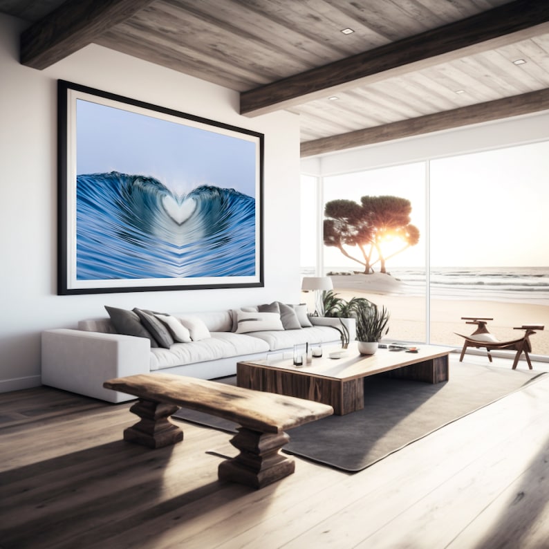 Ocean Waves Heart Print - Fine Art Digital Download - Home Decor ...