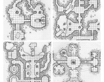 RPG Top Down Battle Map Pack mines and Caves Set 2 - Etsy