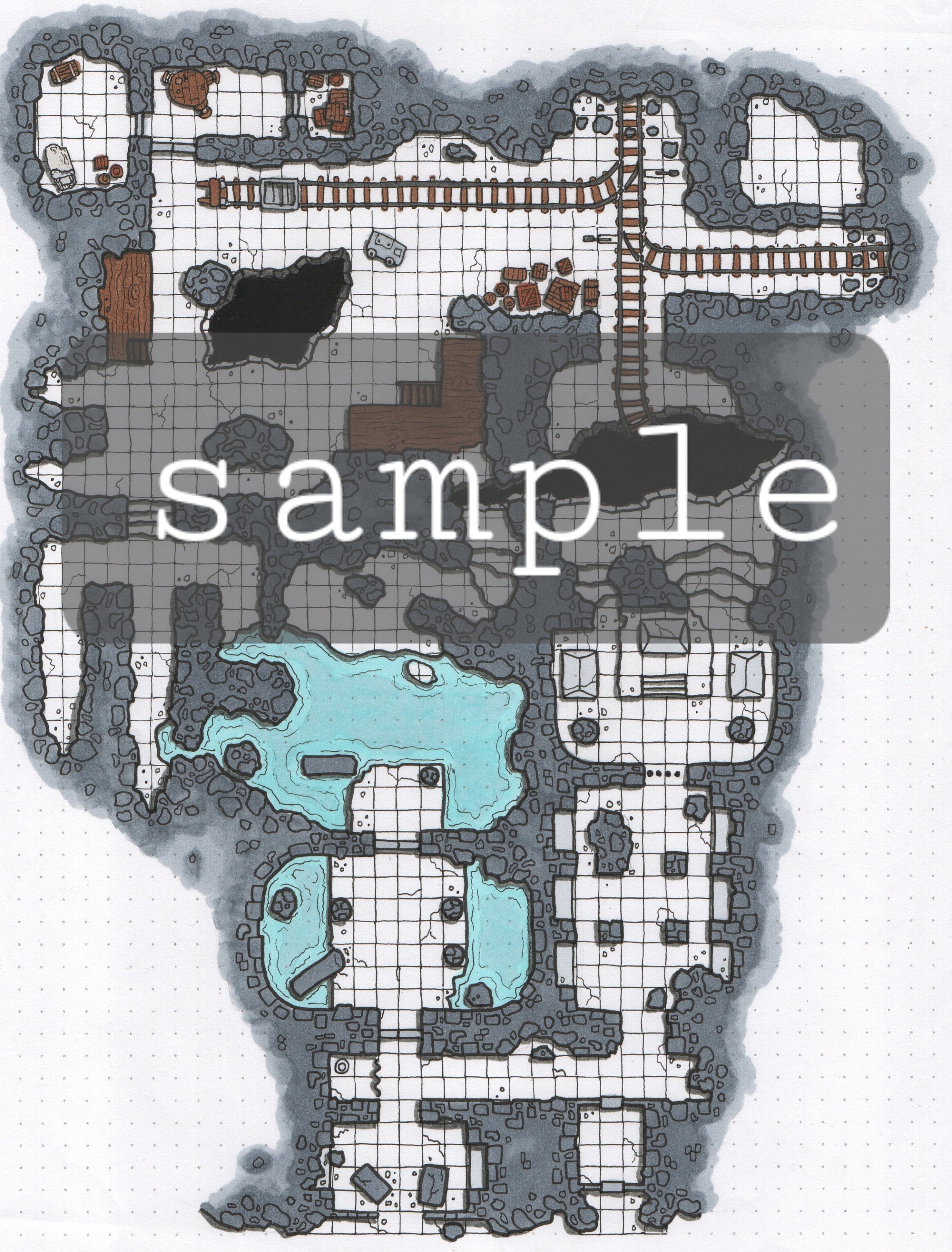 4 Full Colour Hand-drawn Dungeons Map Pack - Etsy
