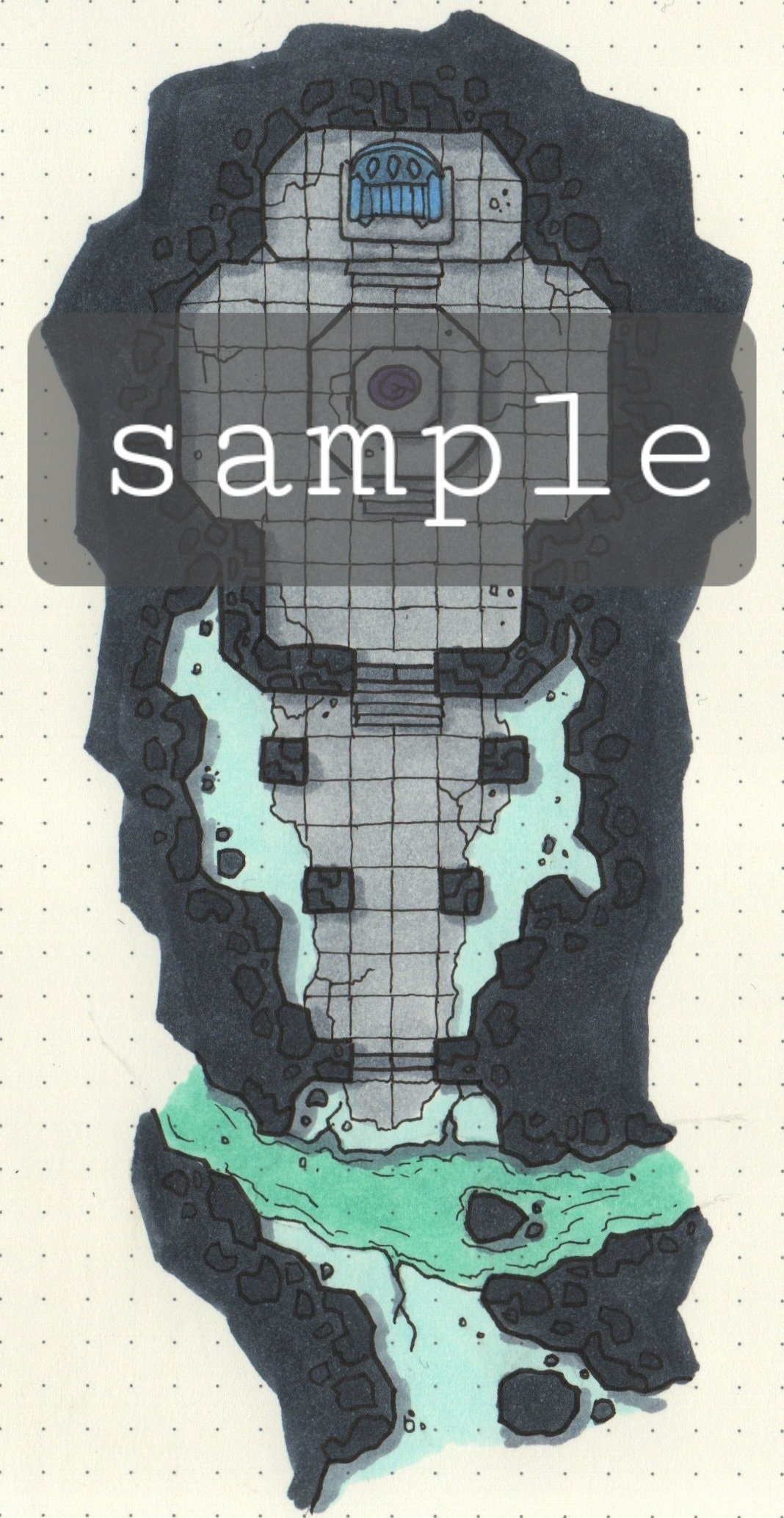 4 Full Colour Hand-drawn Dungeons Map Pack - Etsy