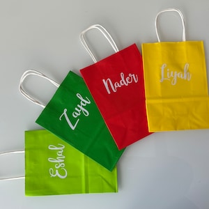Custom Name Decals for Gift Bags, Goodie Bags, and Gift Boxes, Personal ...