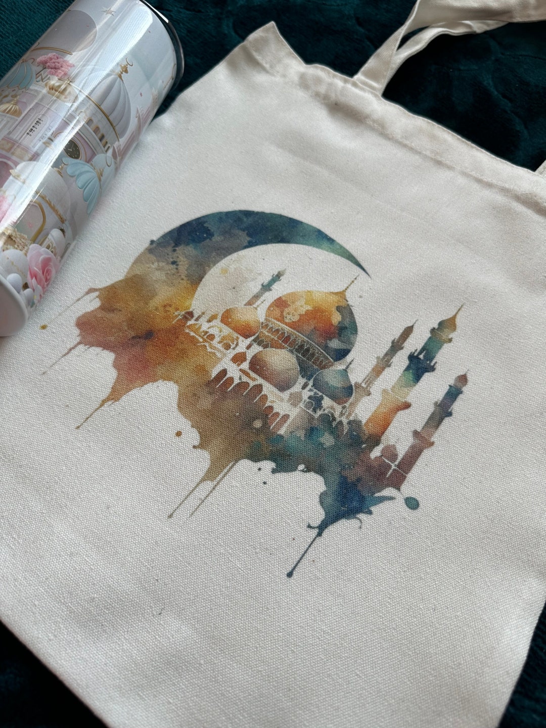 Ramadan Tote and Tumbler Set Ideal Mosque Bag for Prayer, Quran Study ...