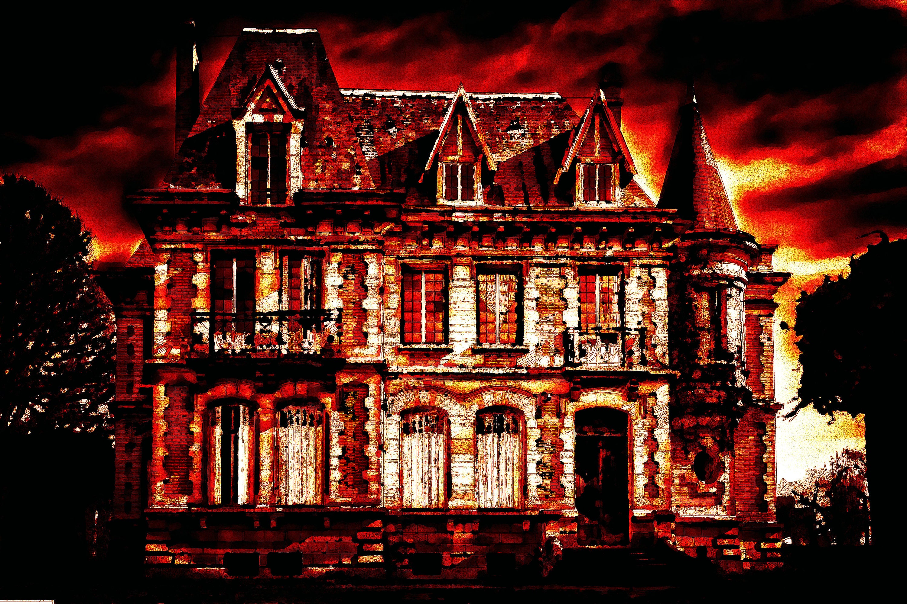 Spooky Haunted House Image for Halloween: Digital Download for ...