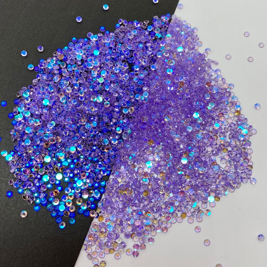 3mm Resin Rhinestones Clear Light Amethyst Aurora Color Shifting. Non ...