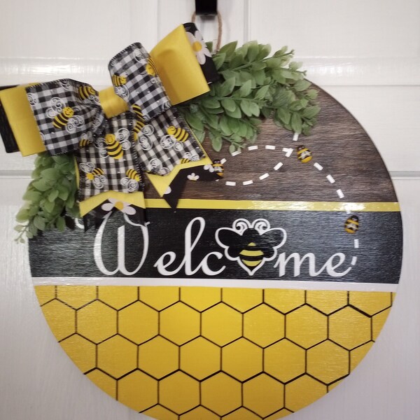 Bee Door Sign - Etsy