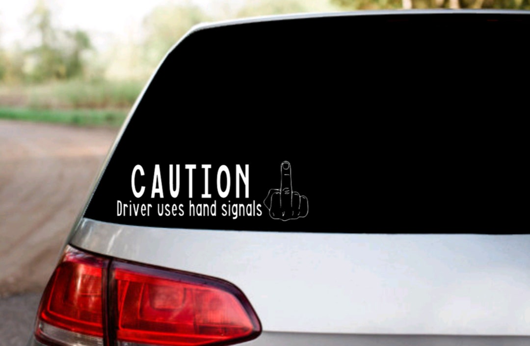 Driver Uses Hand Control With Middle Finger Car Truck Decal - Etsy