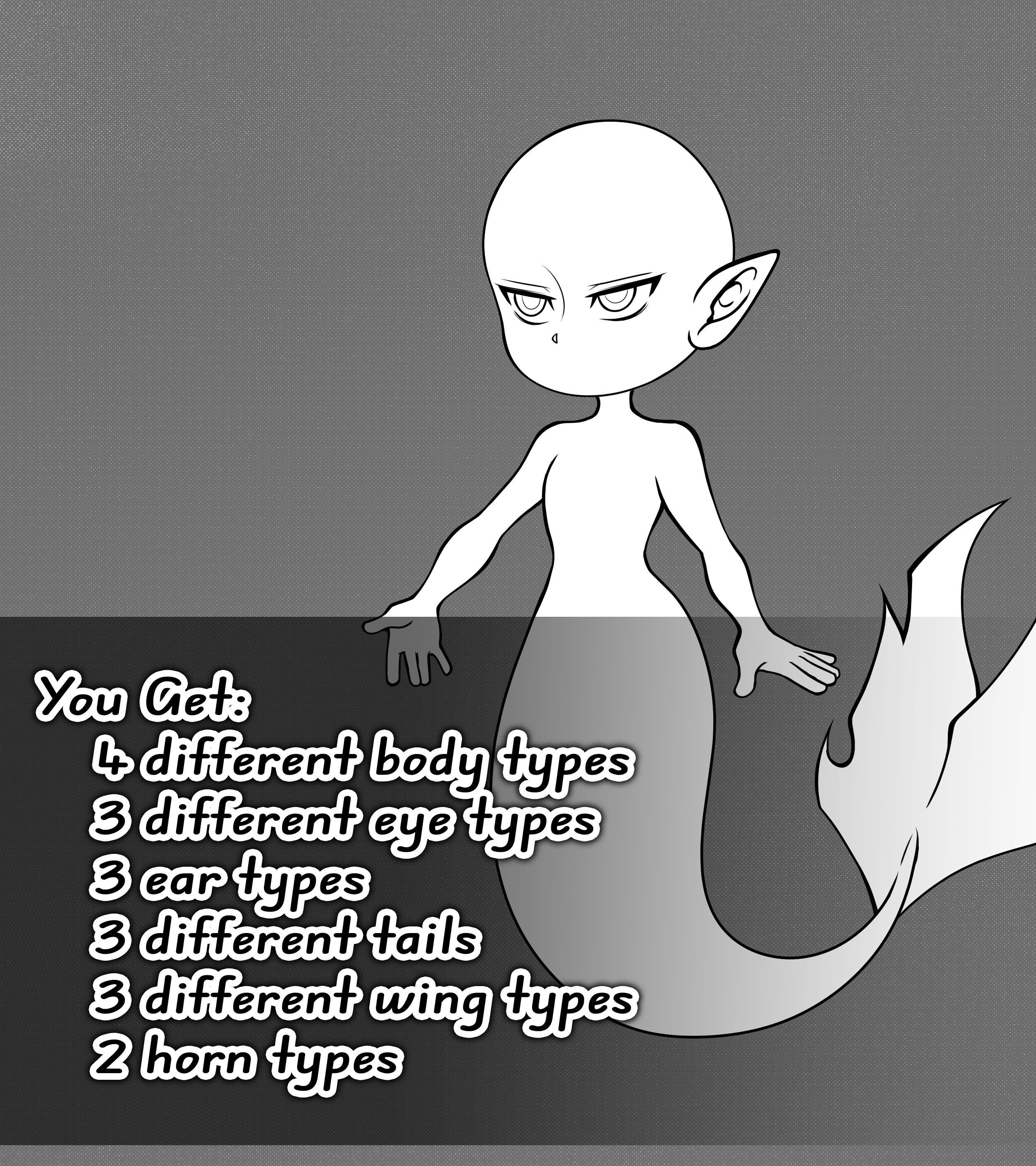 Chibi Adoptable Base photoshop CSP - Etsy