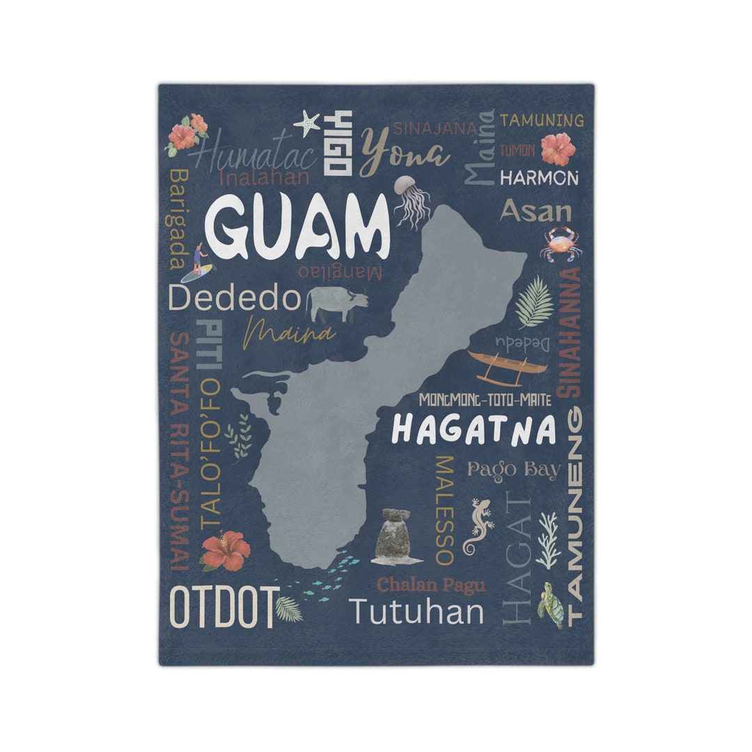 Guam Minky Blanket, Island Villages Pattern - Etsy