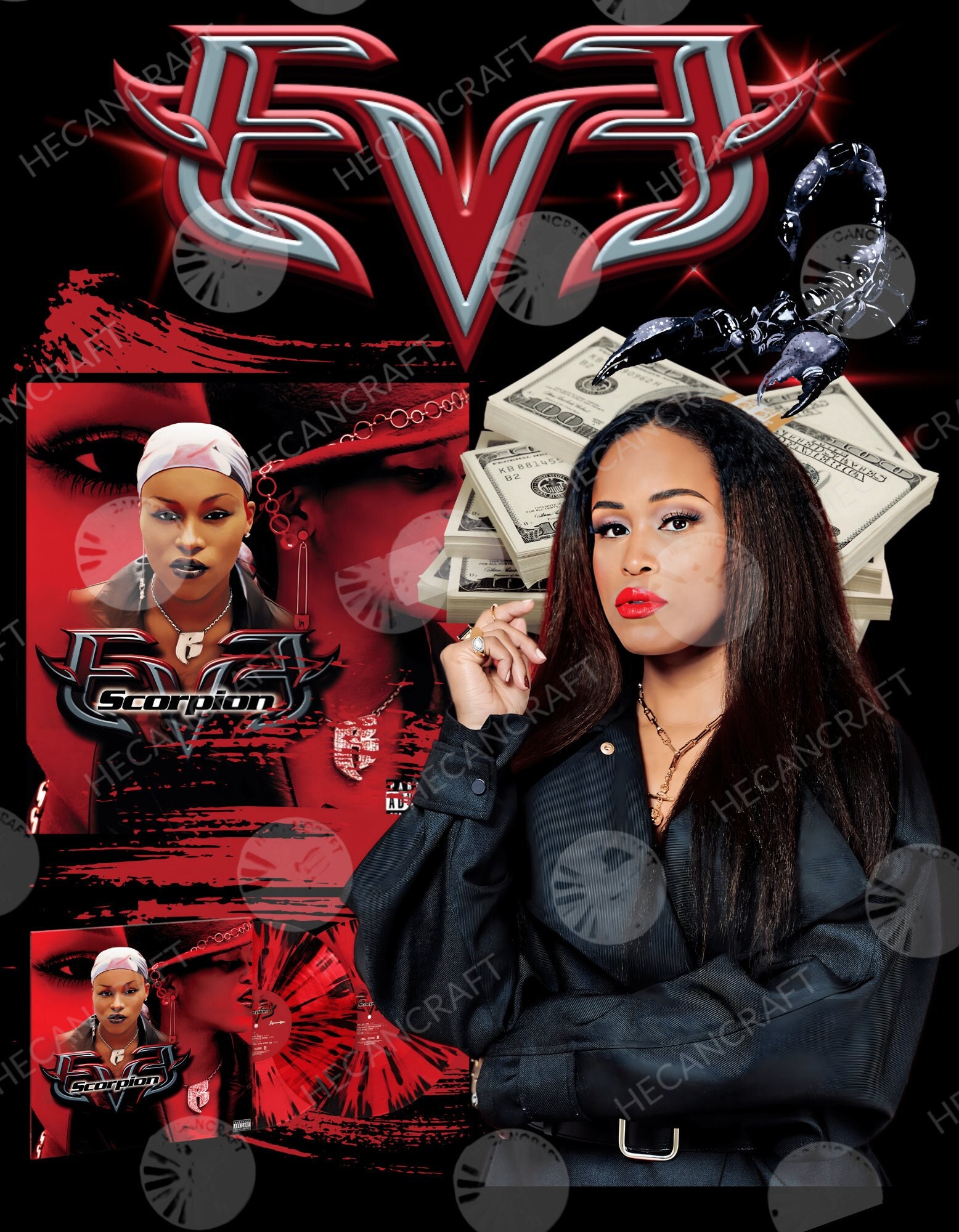 EVE Png Eve Female Rapper Png Bootleg T-shirt Design for - Etsy Canada