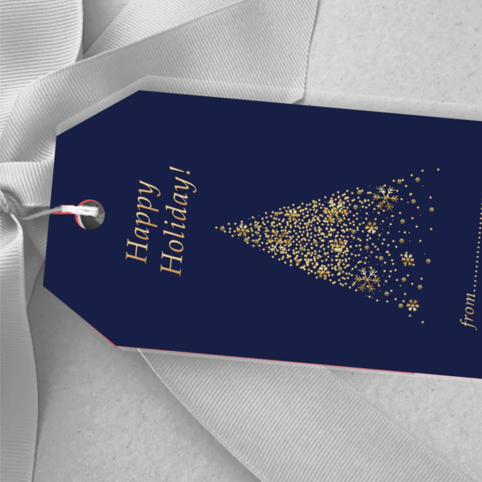 Navy Christmas Gift Tags Blue Printable Christmas Tags Oversized Gift ...