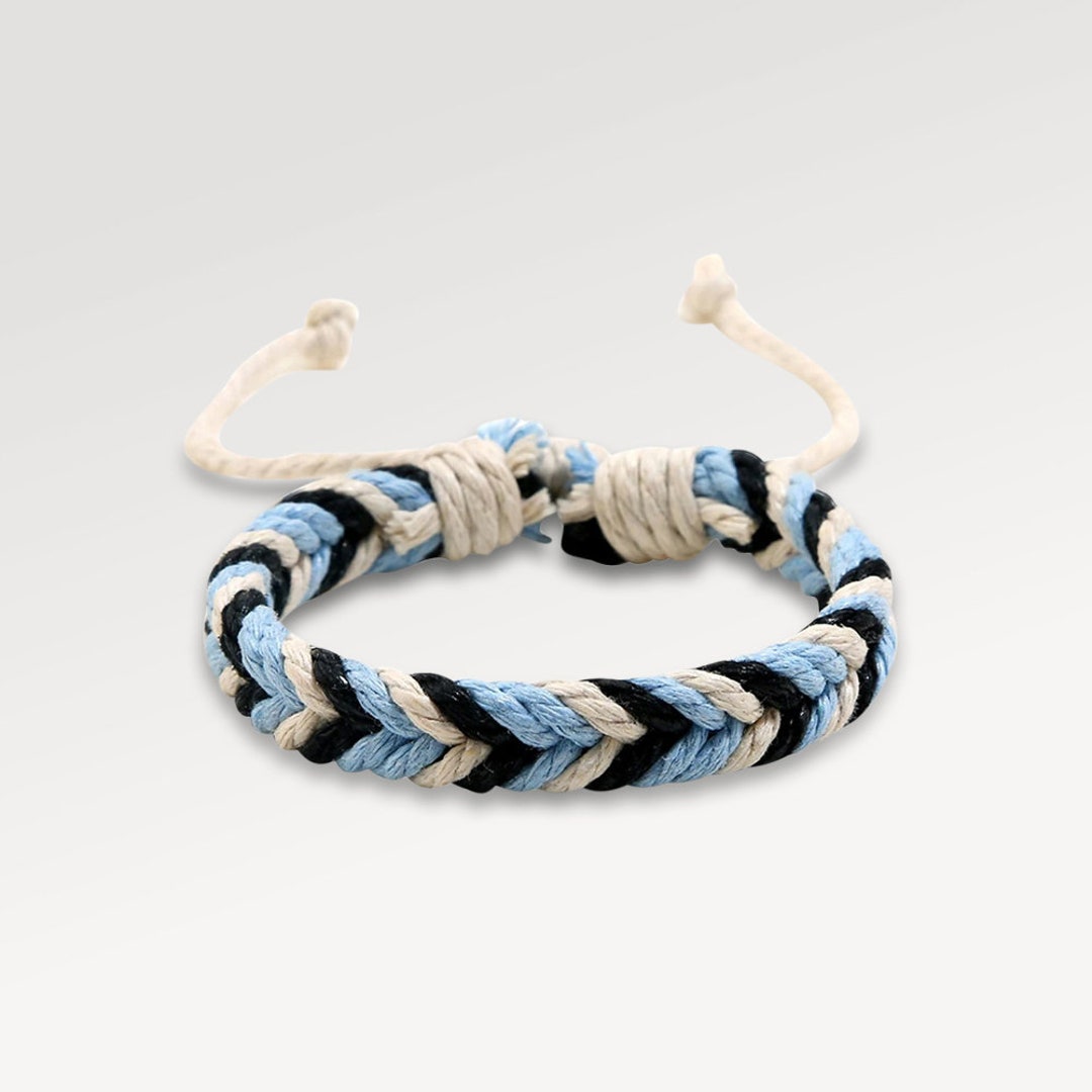 Handmade Hemp Rope Wristband Adjustable Weave Bracelet Colorful Braided ...