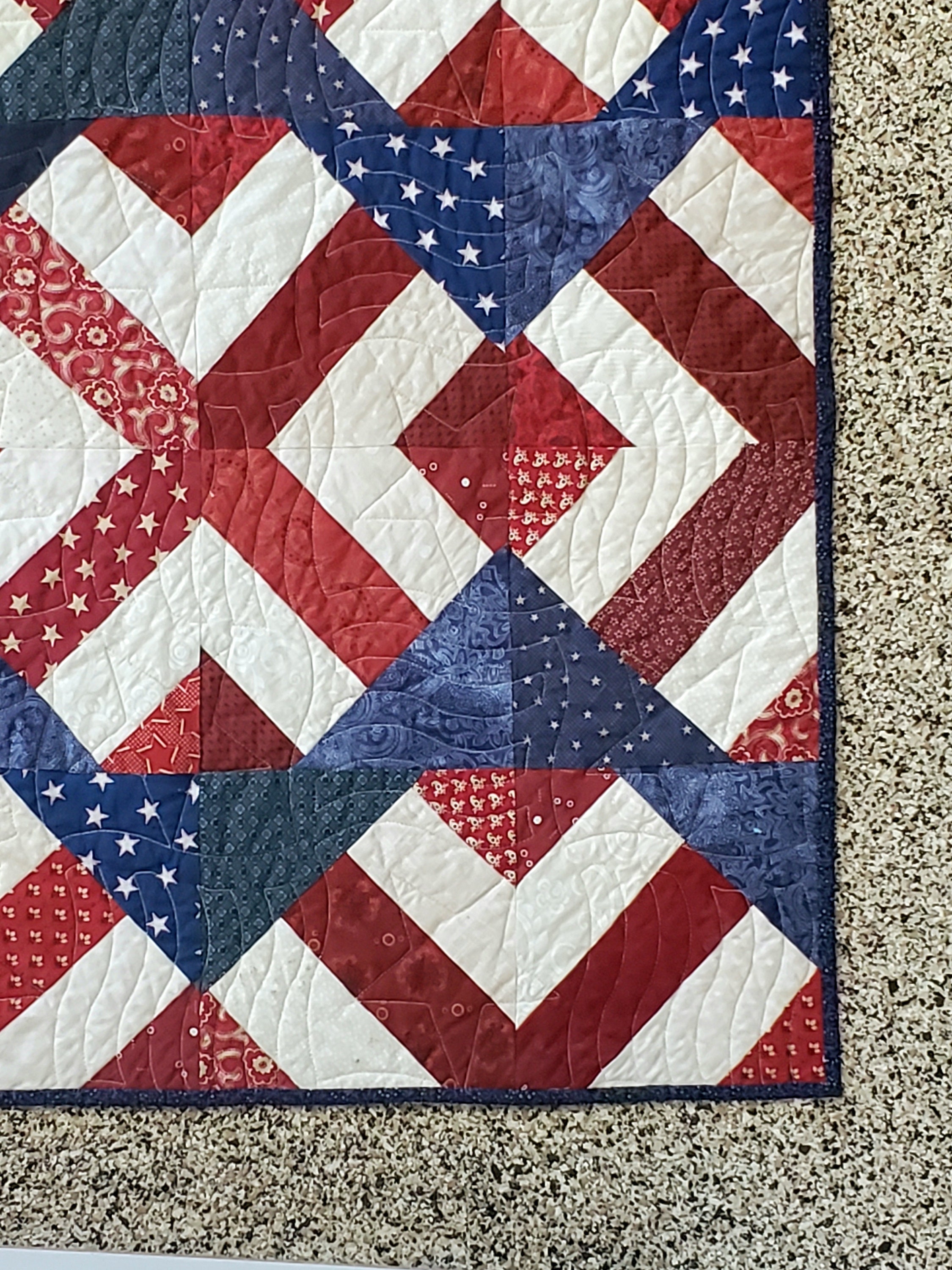 Picnic Blanket - Big Block Quilts - PDF Pattern - Red, White and Blue ...