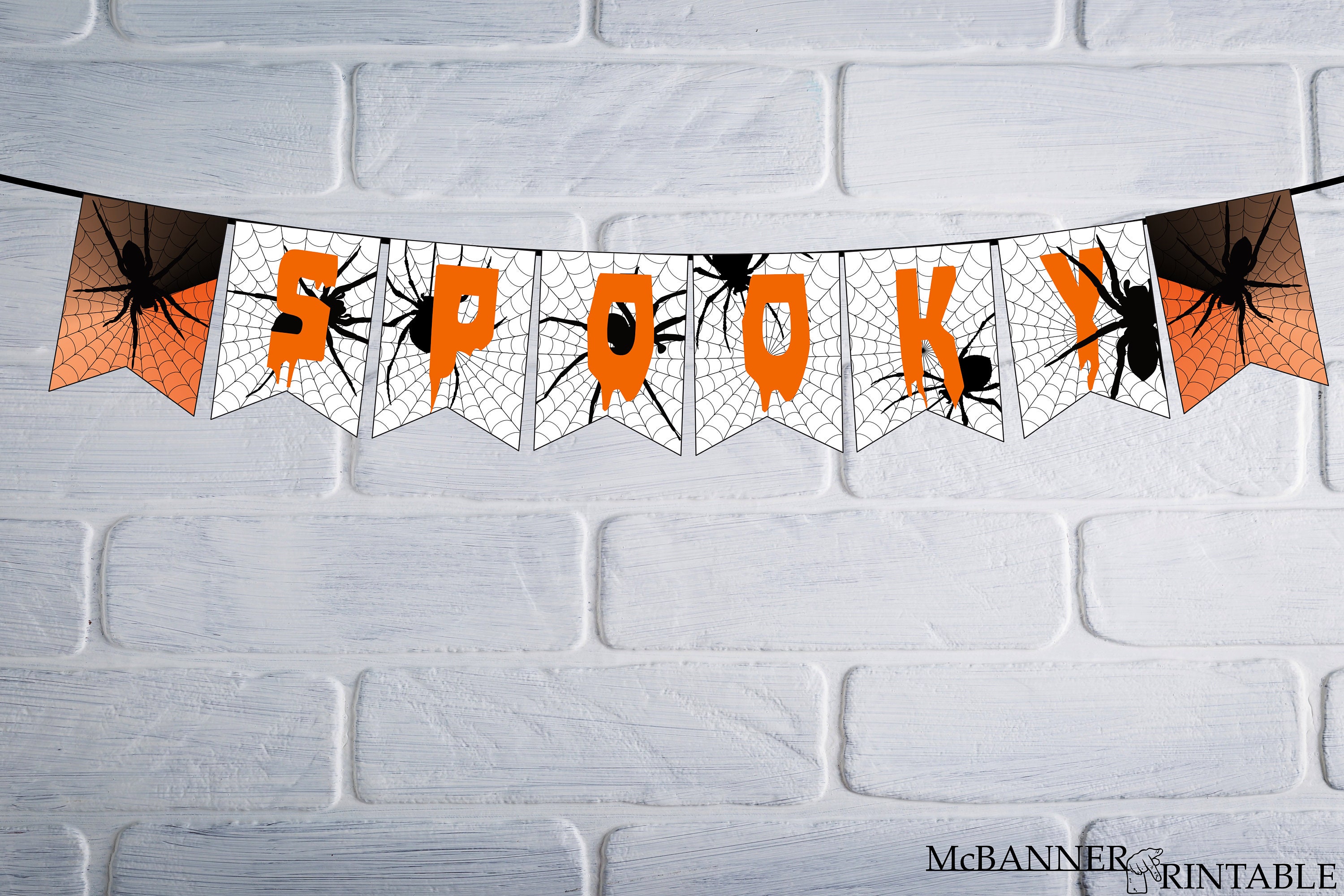 SPOOKY Banner Printable Halloween Banner SPOOKY Vibe Digital Banner ...