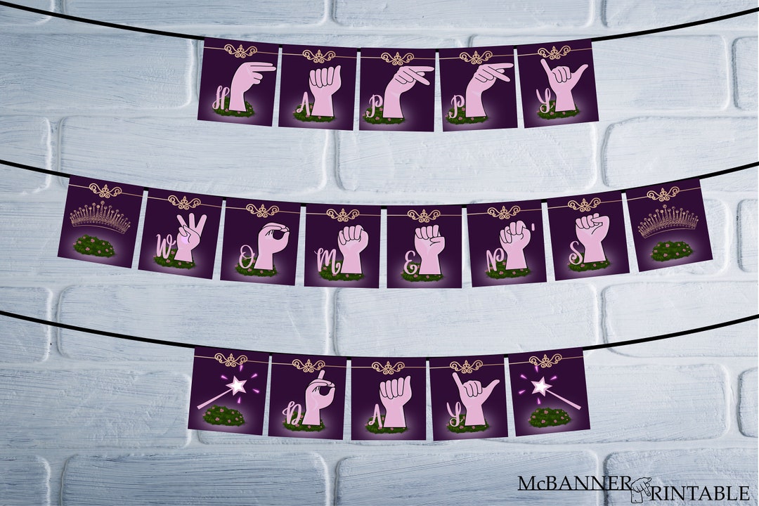 ASL Happy Women's Day Floral Crown Women Day Printable International ...