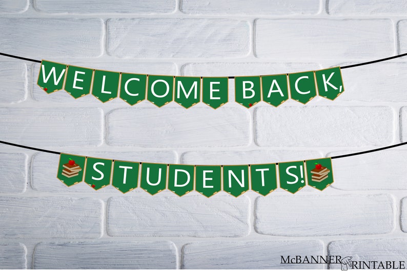 Welcome Back, Students Teacher Welcome Sign Classroom Chalkboard Back ...
