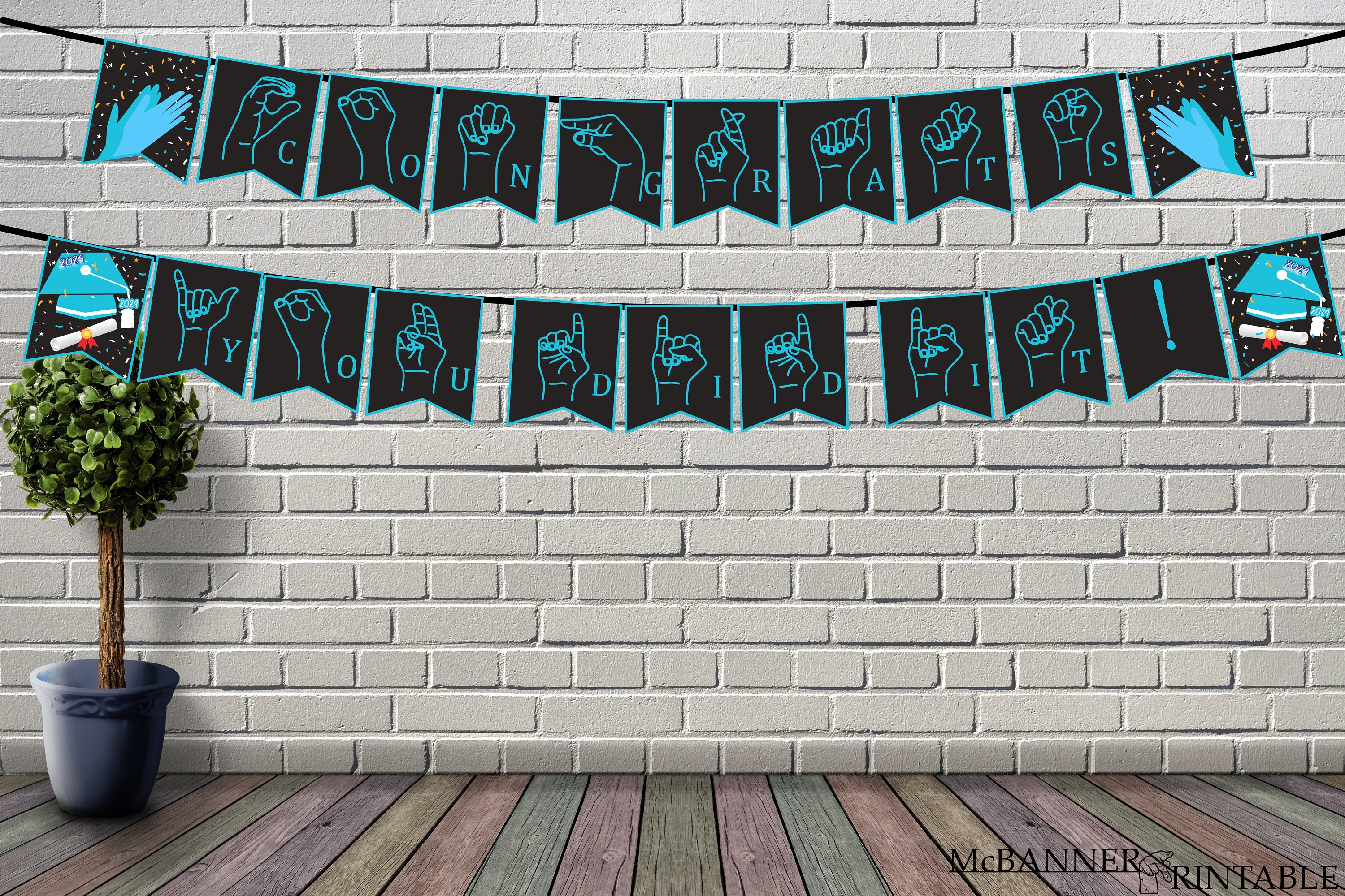 Congrats You Did It (print) ASL Graduation Sign Language Congrats Sign ...