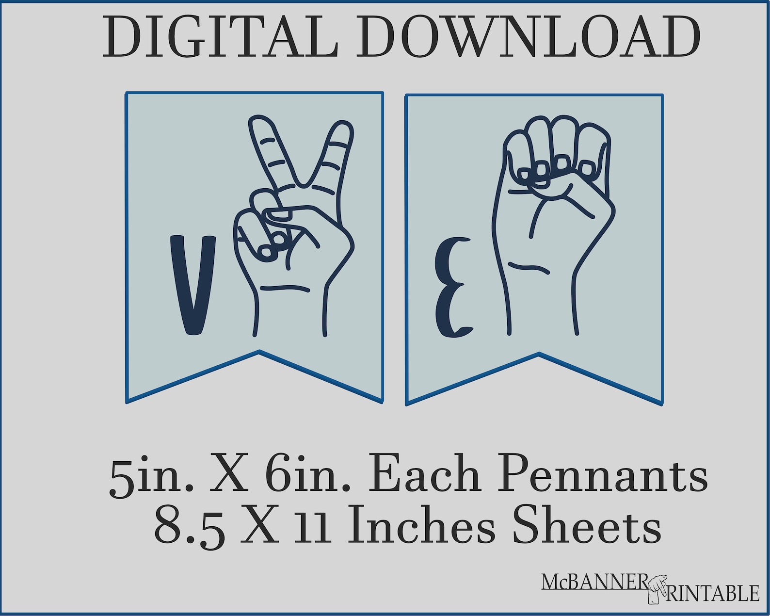 ASL Best Dad Ever Printable Banner | American Sign Language Father's ...