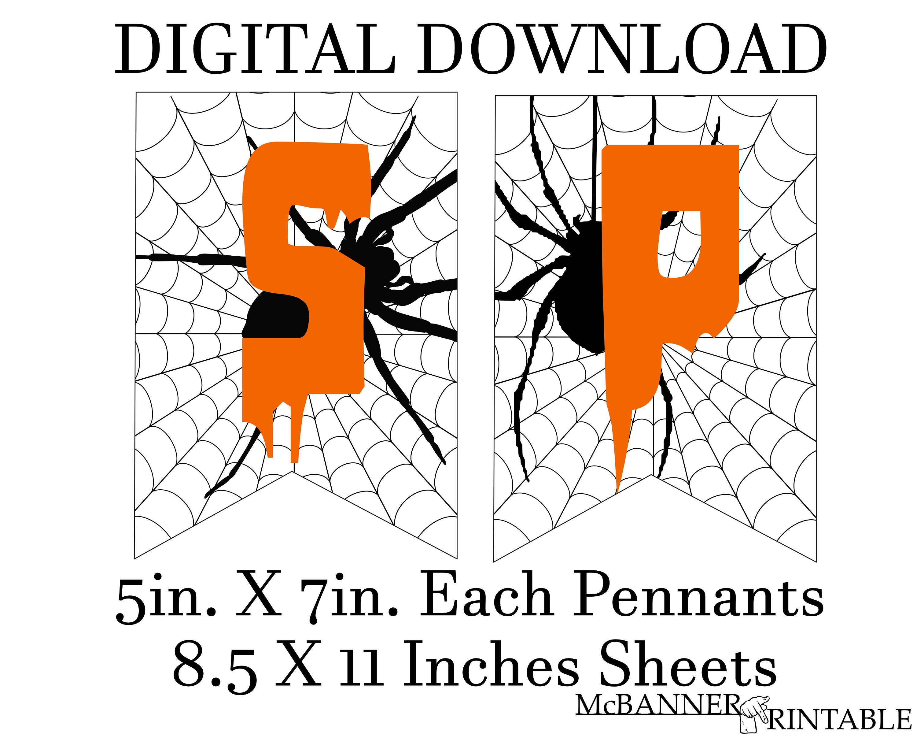 SPOOKY Banner Printable Halloween Banner SPOOKY Vibe Digital Banner ...