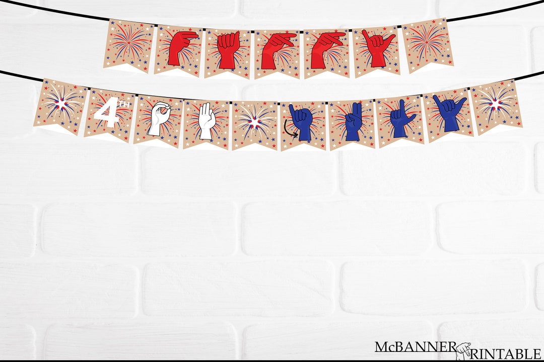 Happy 4th of July Sign Language USA Independence Day ASL 4th of July ...