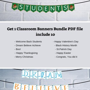 Classroom Decor Printable Banners Bundle | Seasonal, Celebrations (PDF ...
