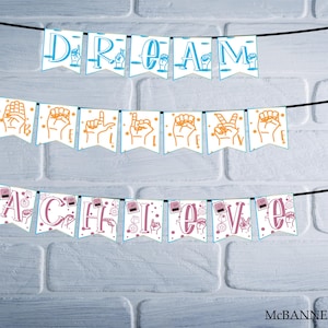 ASL Dream Believe Achieve | Motivational Quotes | Teacher Sign ...