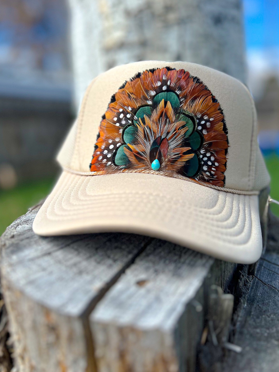 Feather Trucker Hat - Etsy
