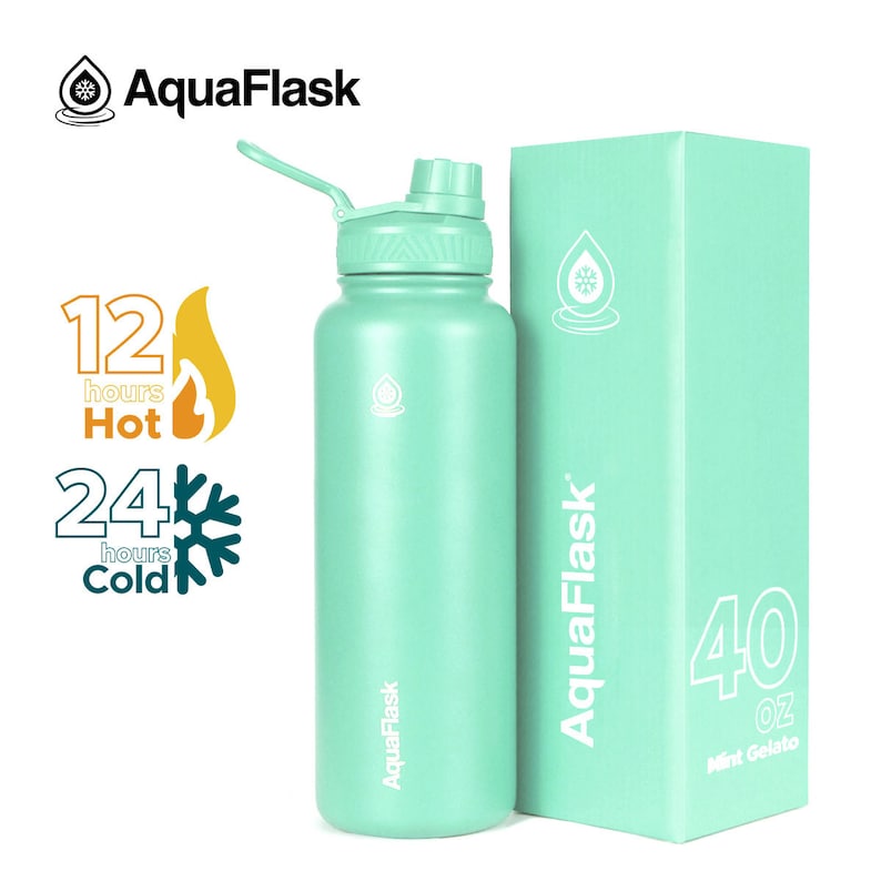 Aquaflask 40oz Wide Mouth Stainless Steel Water Bottle - Etsy